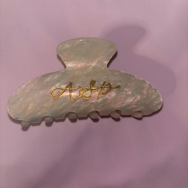Medium Personalized Hand Engraved Hair Clip - Etsy
