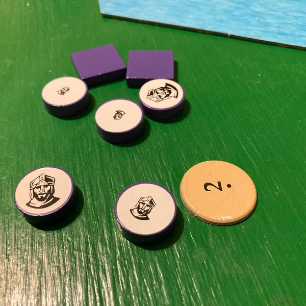 Catan Custom Colored Replacement Game Pieces Real Wood Painted in Berry ...