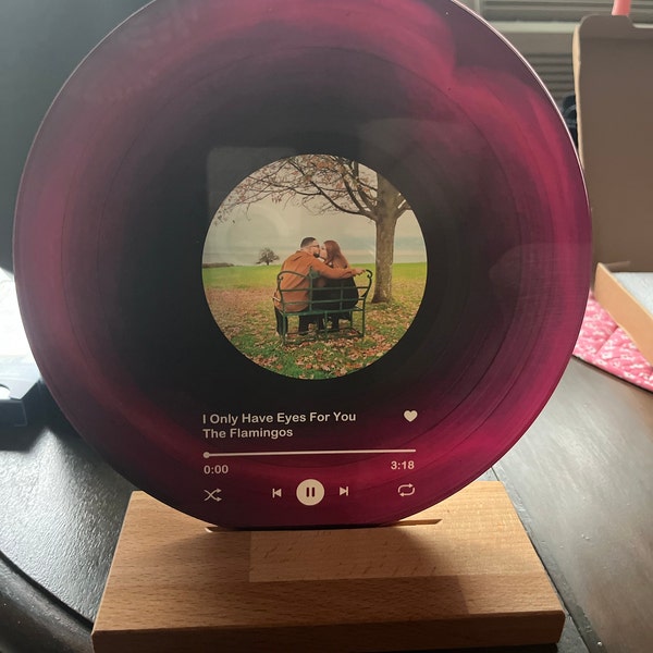 Personalized Song Record - Birthday Gift for Her - Anniversary Gift for ...