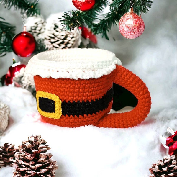 Crochet Pattern Set of Christmas Mugs, Set of 6 Crochet Patterns, Cute ...