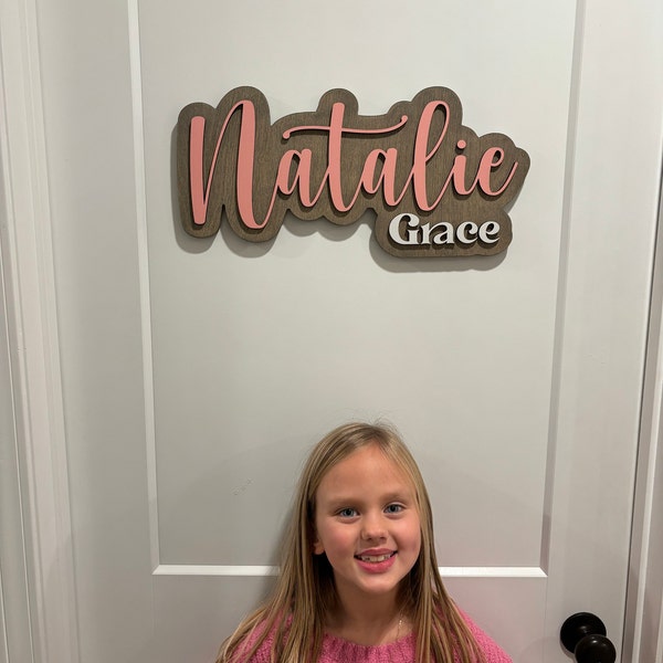 Small Name Sign, Nursery Name Sign, Wood Cutout Name Sign, Small ...