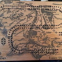 Hobbit Cribbage Thror's Map LOTR - Etsy Canada