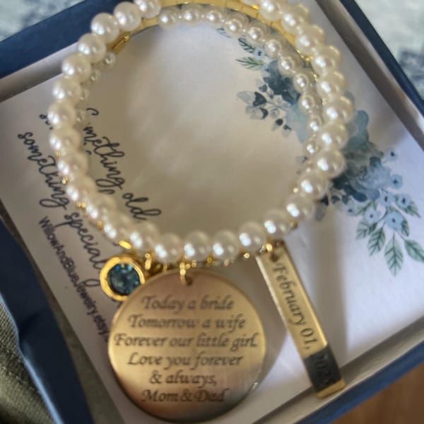 Something Blue Bouquet Charm, Bride Gift From Mom, Something Blue for ...