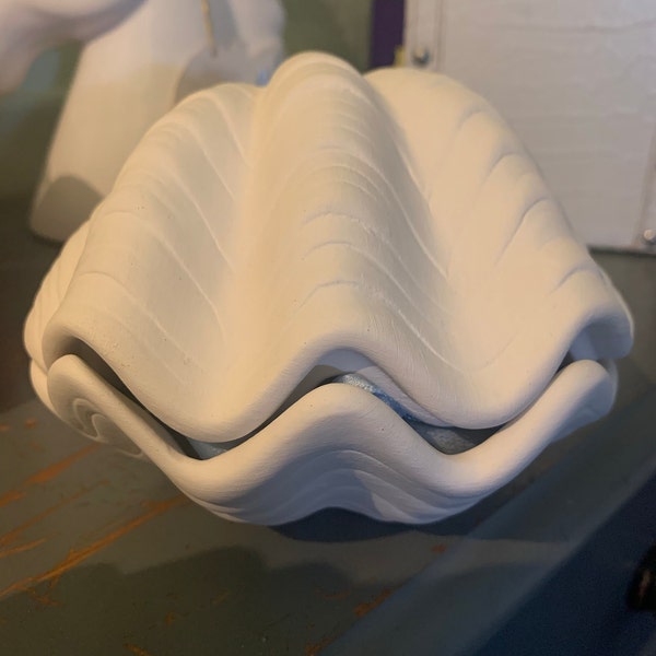 Ceramic Clam Shell, Ceramic Statue, Unfinished Clam, Paintable Ceramics ...