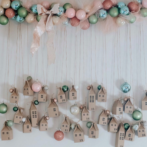 Advent Calendar Christmas Village House Kit, DIY Make Your Own - Etsy