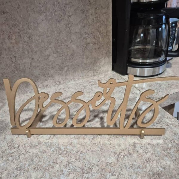 Desserts Sign, Desserts Wedding Sign, Freestanding Desserts Table Sign ...