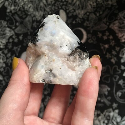 Rainbow Moonstone Point standing Moonstone Crystal Point Rainbow ...