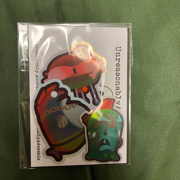 Splatoon Salmon Run Inspired Fan-art Badge Stickers + HOLOGRAPHIC ...