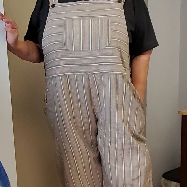 Plus Sizes 2X and 3X/4X Olive Green Bib Overalls Full Length in Fair ...