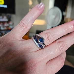 Unicorn Poop Diamondcast Ring With Opal Inlay on an 8mm Wide - Etsy