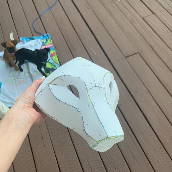 Wolf Therian Mask digital Pattern for EVA Foam With Video Tutorial - Etsy