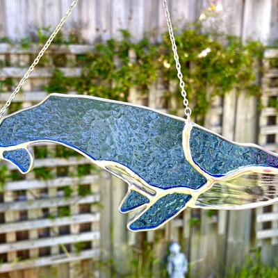 Blue Whale Stained Glass Pattern Digital Download - Etsy