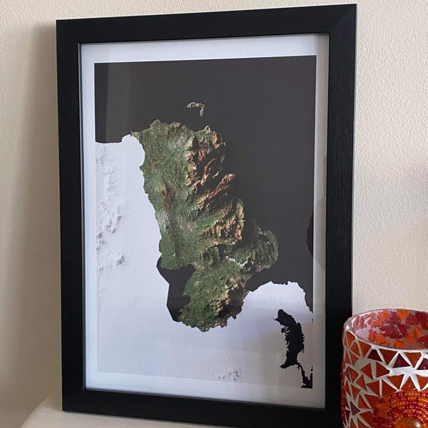 Dymaxion Airocean World Map / Fuller Projection / Elevation Topo Relief ...