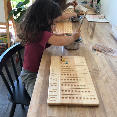 Number Counting Board Number Tracing Board Montessori Counting Board ...