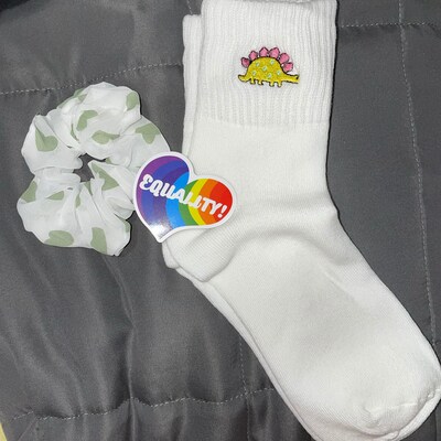 White Socks Cat Paw Sock Pack for Women Cool Socks Cat Paw Embroidery ...