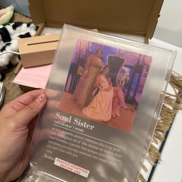 Personalized LED Photo Plaque Night Light | Custom Couple Photo Plaque ...