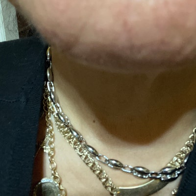 14k Gold Plated Puffy Puffed Anchor Mariner Gucci Link Chain Necklace ...