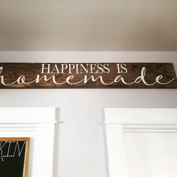 Happiness is Homemade Sign / Kitchen Sign / Cooking Sign / Farmhouse ...