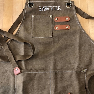 Personalized Cotton Apron for Women, Custom Embroidery Apron, Kitchen Apron, Masterchef Apron ...