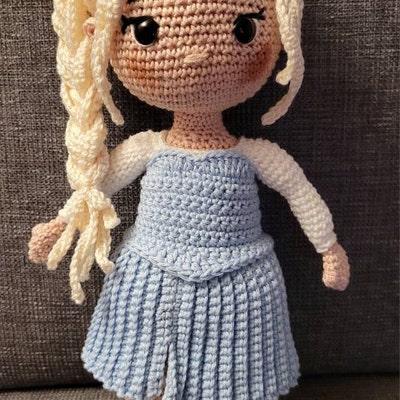 English PDF Crochet Pattern Queen Elsa Instant Download Princess Doll ...