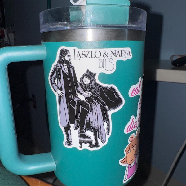 What We Do in the Shadows Vinyl Sticker: Laszlo & Nadja Bats (3x3 In ...