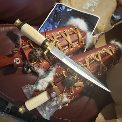 Dagger Bracer Set default Brown - Etsy