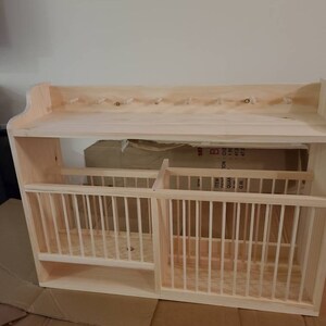 Double Deluxe Wood Plate Dish Cup Cabinet Rack, Shelf, Kitchen Solid ...