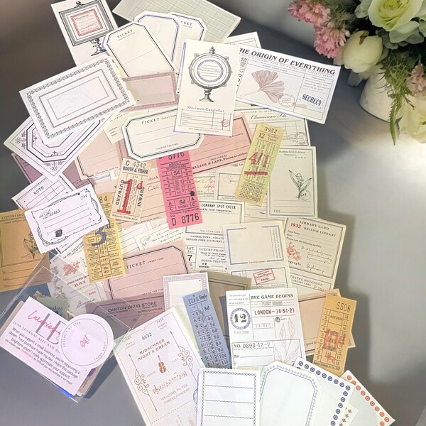 Junk Journal Ephemera Pack | Vintage Collage | Scrapbooking | Journal ...