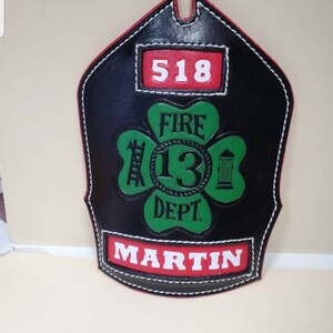 CUSTOM LEATHER Shield Front Patch Plaque Custom Made Leather | Etsy