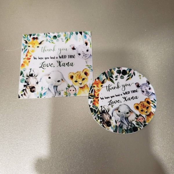 EDITABLE Safari Favor Tags, Boy Wild One 1st Birthday Thank You Tags ...