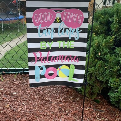 Personalized Pool Garden Flag Pool Flag Summer Poolside - Etsy