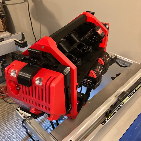 Milwaukee Battery & Charger Packout Caddy. Carries 8-12 Batteries, 0-2 ...