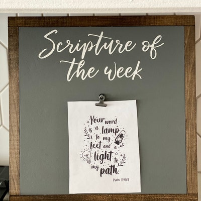 Scripture of the Week Sign Memory Verse Sign Wood Sign Home - Etsy Canada