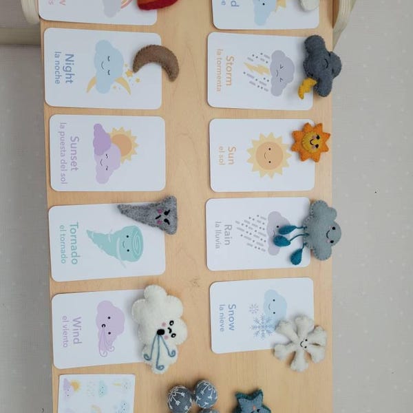 Felt Weather Set / Felted Weather Chart / Montessori Weather Set ...