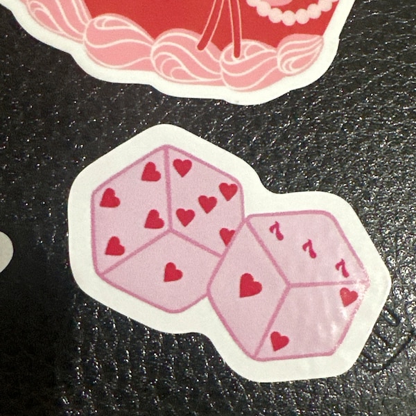 Lucky Dice Sticker, 777 Sticker, Angel Number Sticker, Aesthetic ...