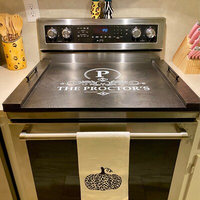 Monogram Custom Family Last Name Noodleboard Personalized Stove Cook ...