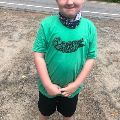 Kids Otter T-shirt With Graphic Print Organic Cotton, Recycled ...