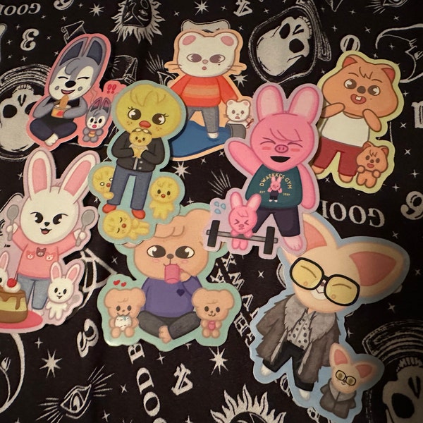 SKZOO & Friends Stray Kids Vinyl Kpop Stickers - Etsy