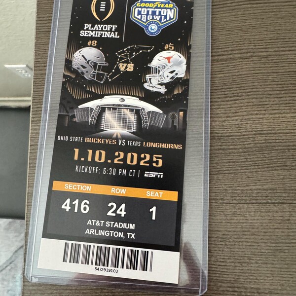 Sports Event Commemorative Souvenir Ticket Stub (nba, Nfl, Pga, Nhl ...