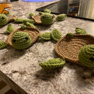 Crochet Turtle Coaster PDF PATTERN - Etsy