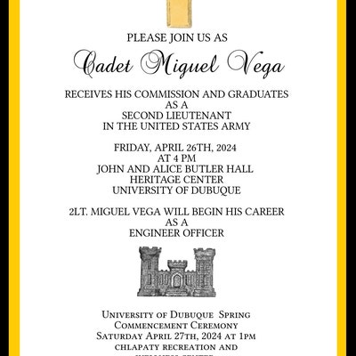 Army Commissioning Invitation Customizable Print at Home Digital ...