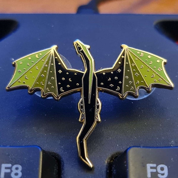 Green and Purple Dragon Enamel Pins - Etsy