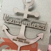 Personalized Anchor Cake Topper, Nautical Wedding Cake Topper, Naval ...
