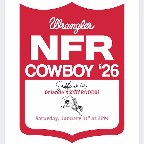 Cowboy NFR Back Numbers – Printable Western Rodeo Party Decorations ...