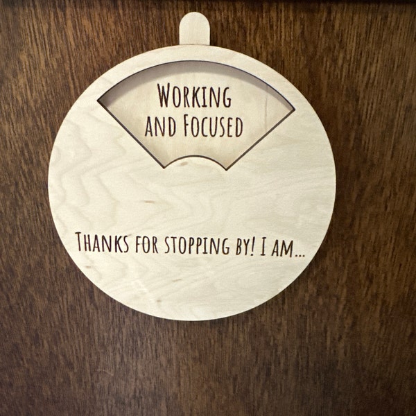 Personalized Work From Home Privacy Sign - Wood Custom Do Not Disturb ...