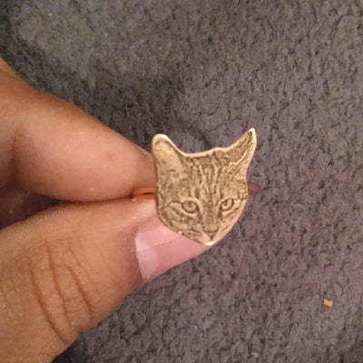 Dog Photo Ring, Pet Face Engraving Ring, Dog Memorial Ring, Cat ...