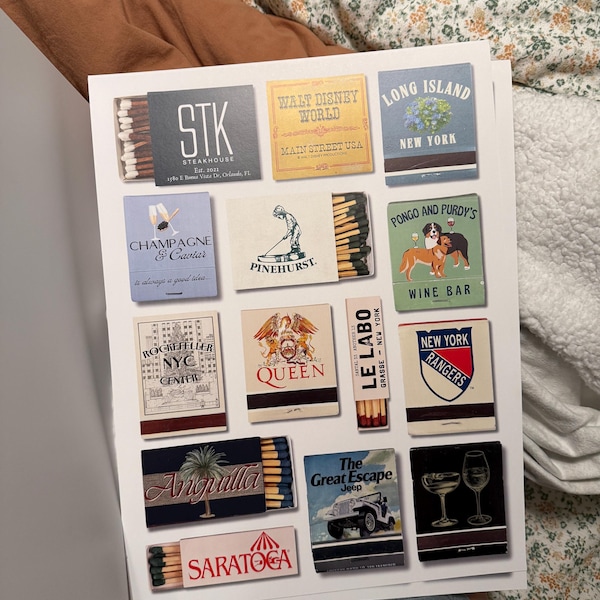 CUSTOM MATCHBOOK ART | Personalized Digital Matchbox Gift | Large ...