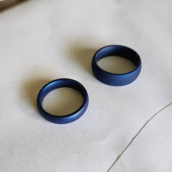 Sapphire Blue Silicone Ring Men Women, Safe Flexible Breathable ...