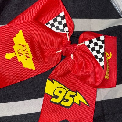 Disney Cars lighting Mcqueen Inspired Cheer Bow - Etsy
