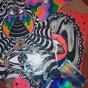 Trippy Colourful Body A4 Art Print Female Body Art Body - Etsy